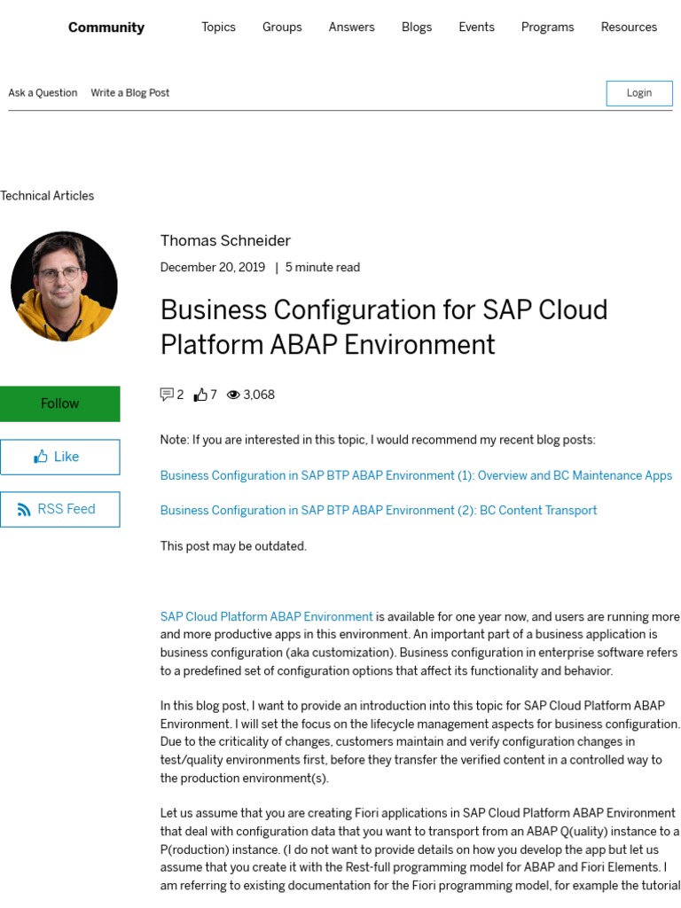 Business Configuration For SAP Cloud Platform ABAP Environment | PDF | Cloud Computing ...