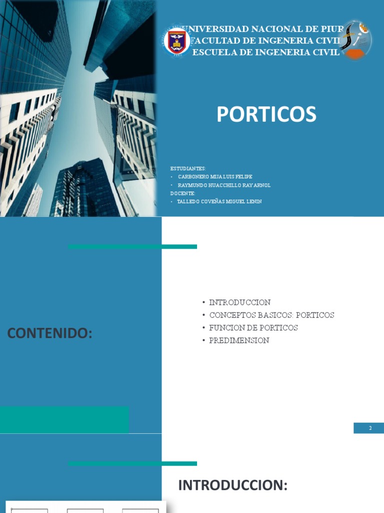 PORTICOS | PDF | Viga (Estructura) | Concreto reforzado