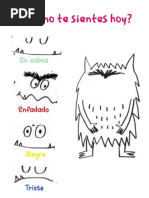 Como Me Siento Hoy El Monstruo de Las Emociones | PDF