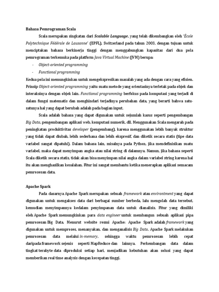 Instalasi Scala, Apache Spark, Pyspark | PDF