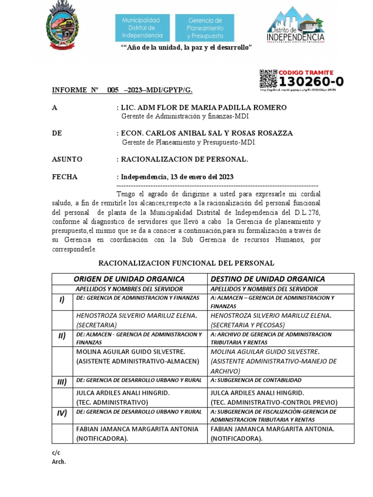 INFORME DE Rotacion de Personal | PDF