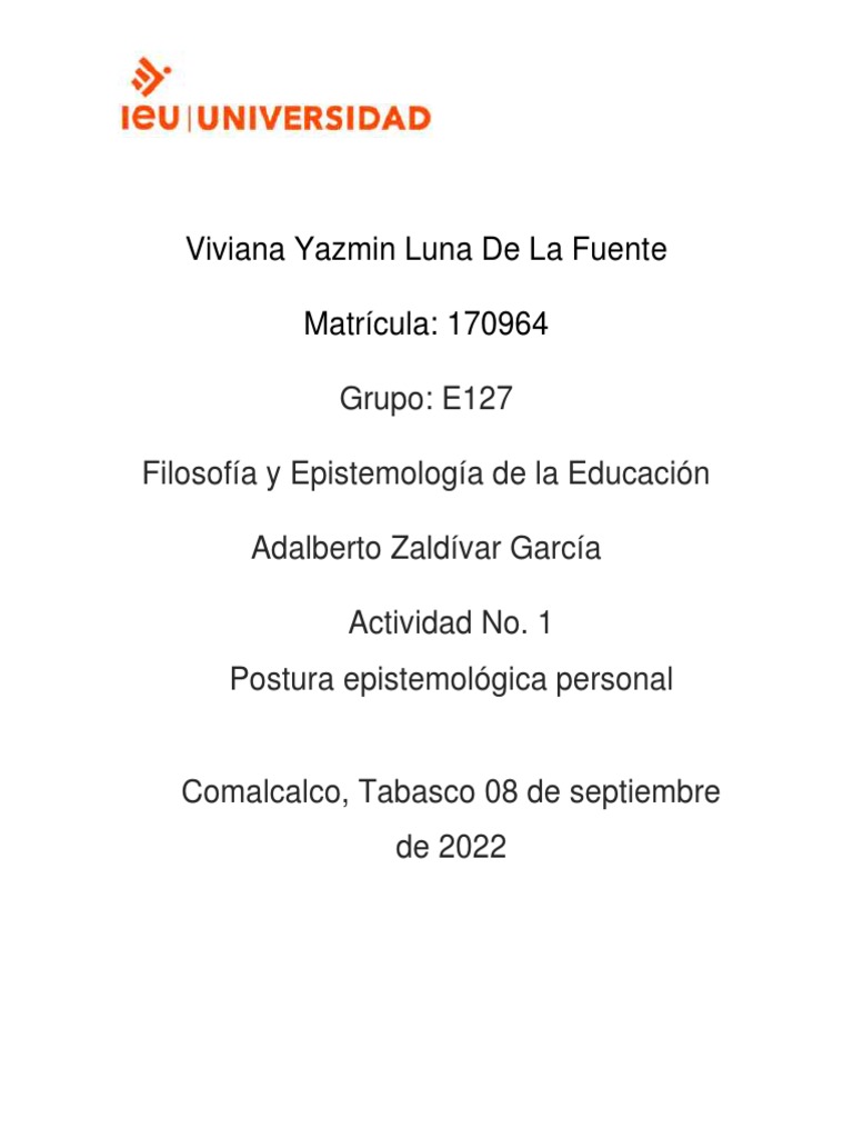 Actividad No. 1 IEU | PDF | Conocimiento | Empirismo