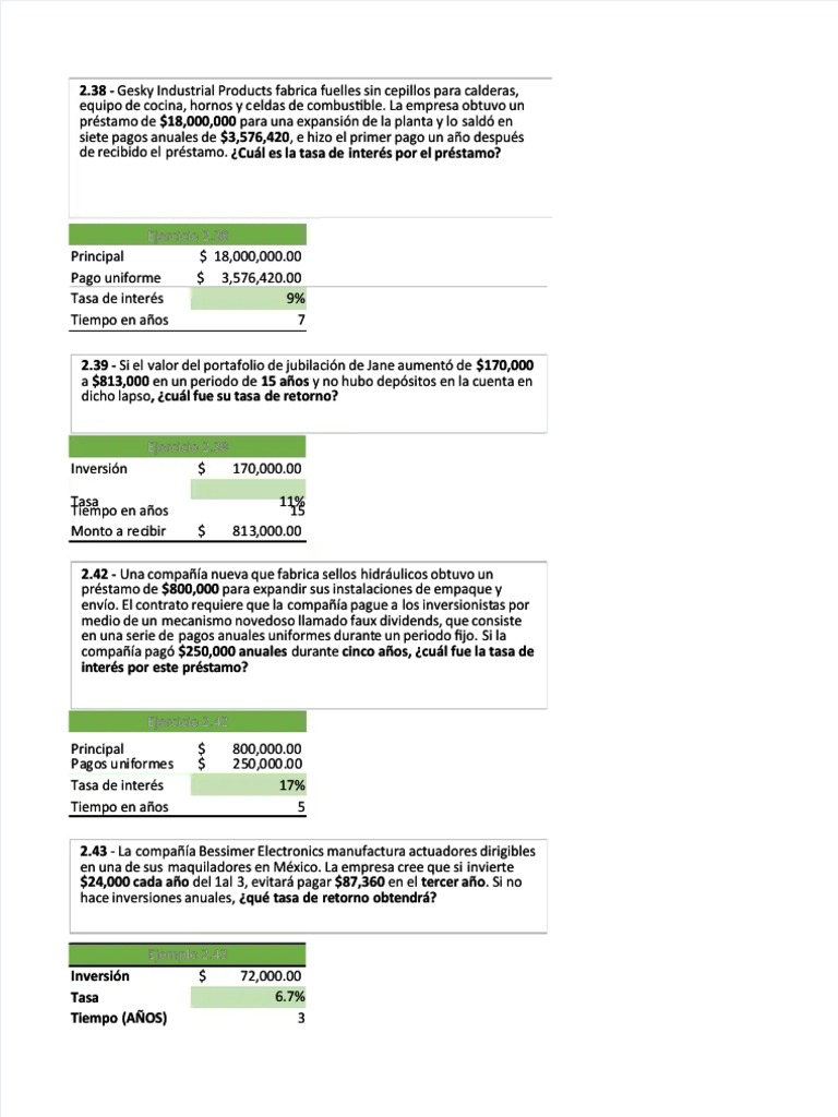 PDF Pract III Ing Econxlsx - Compress | PDF | Interés | Economias