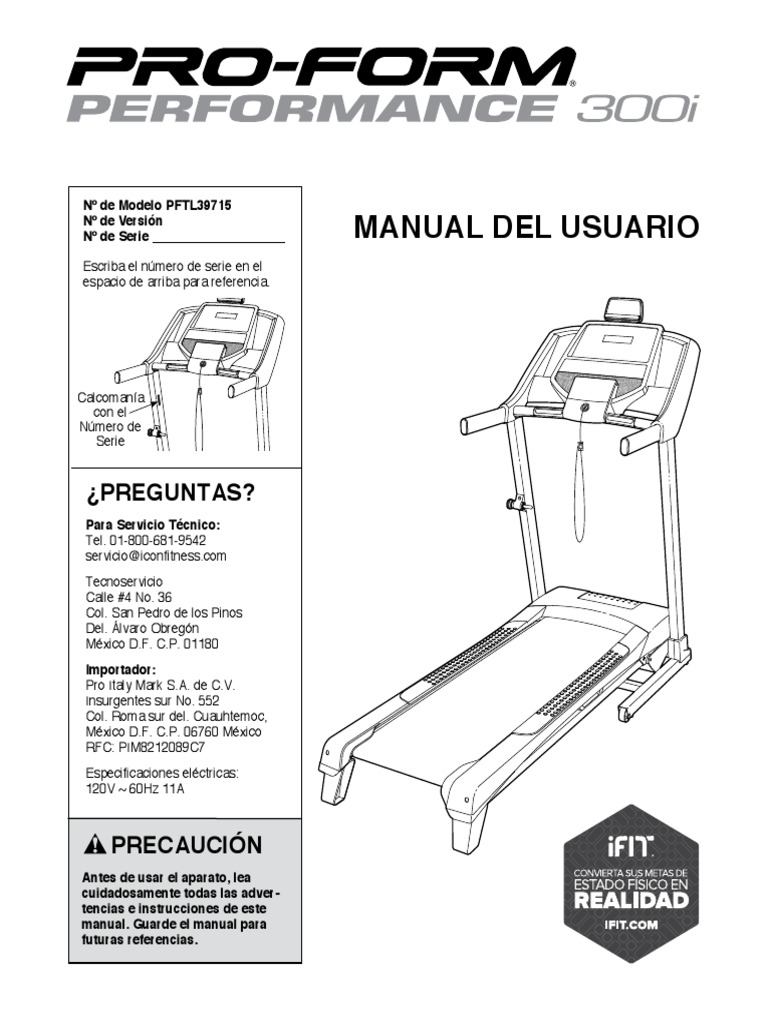 Proform 300i | PDF | Enchufes y tomas de corriente alterna | Tornillo