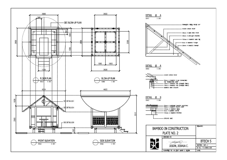 Bamboo Construction Plans and Details | PDF