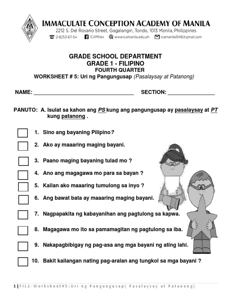 Fil 1 - Worksheet #5 | PDF