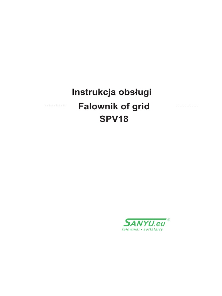S PV18 VPM DTR (PL) | PDF