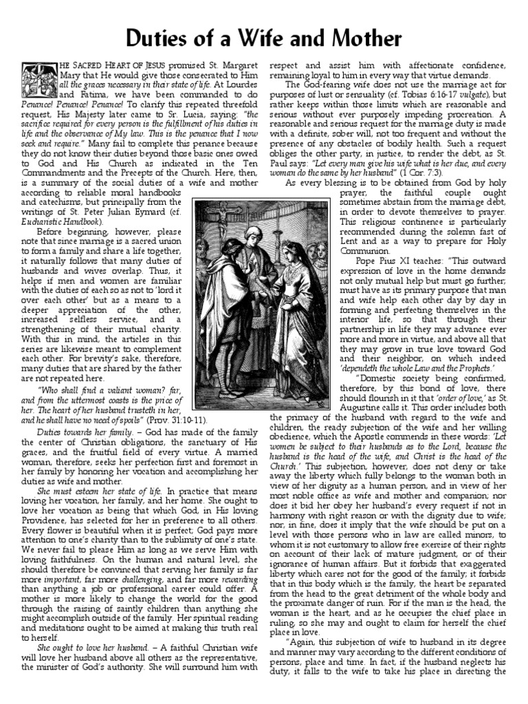 Duties of The Mother | PDF | Sanctification | Love