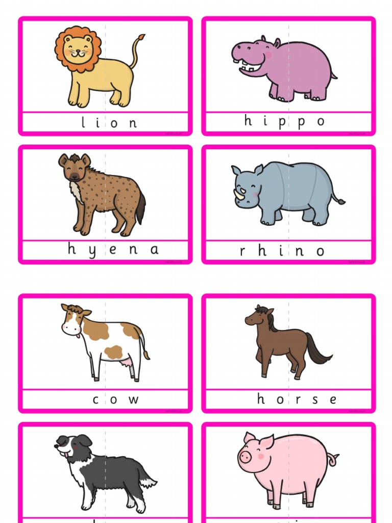 T T 27855 Animal Halves Matching Game | PDF