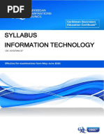 CSEC Information Technology Syllabus | PDF | Computer Security | Security