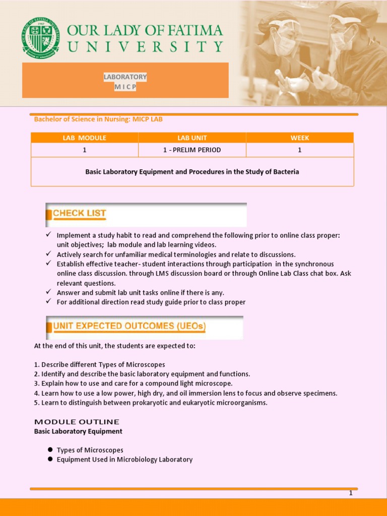 MICP LAB (WK - 1) Microscope, Other Equipment, Prokayyote, Eukaryote ...