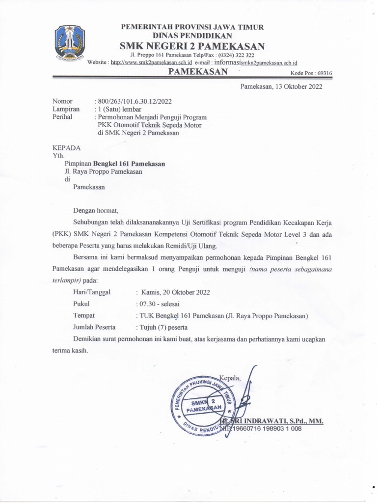 Surat Permohonan Perbaikan | PDF