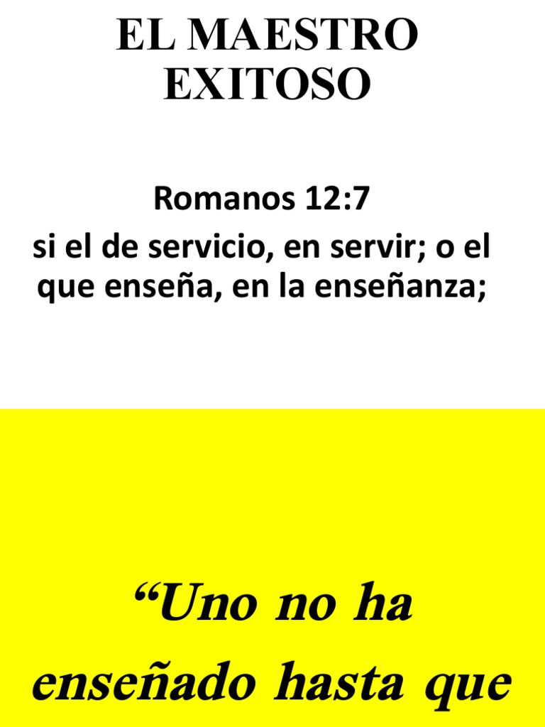 El Maestro Exitoso | PDF
