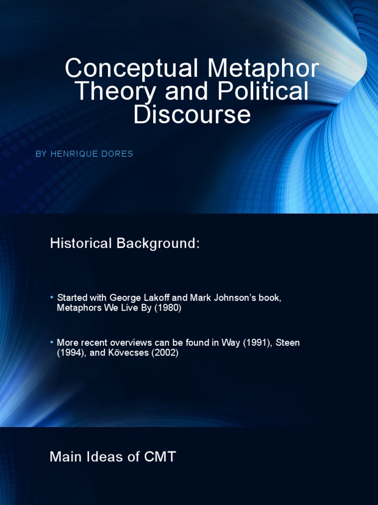 Metaphor Theory in Political Discourse | PDF | Metaphor | Cognitive ...