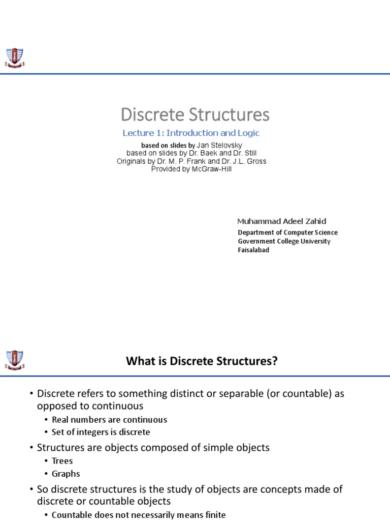 01 Logic1 | PDF | Discrete Mathematics | Syntax (Logic)