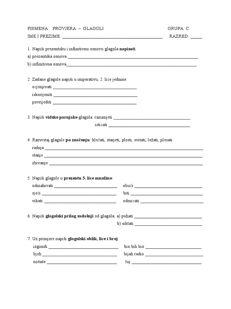 GLAGOL 3 1.e | PDF