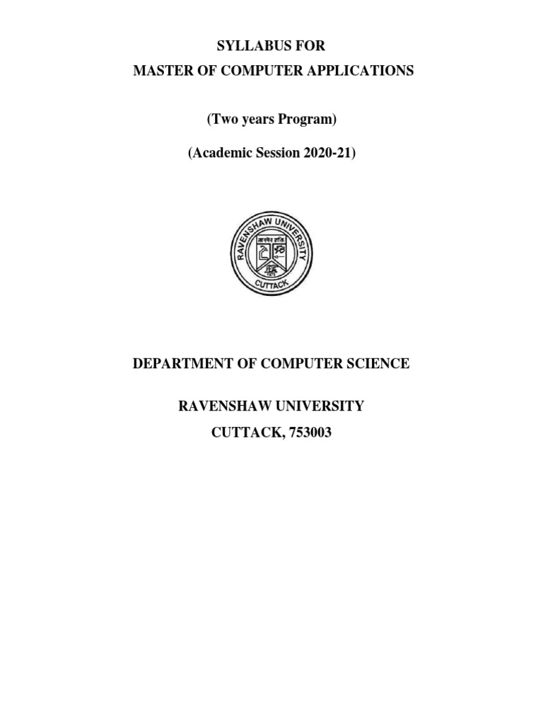 MCA Syllabus | PDF | Computer Network | Probability Distribution