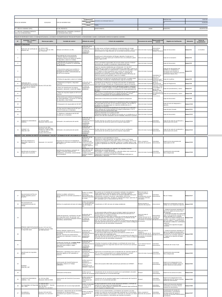 Formato de Pgio | Descargar gratis PDF | Evaluación | Seguridad y salud ...