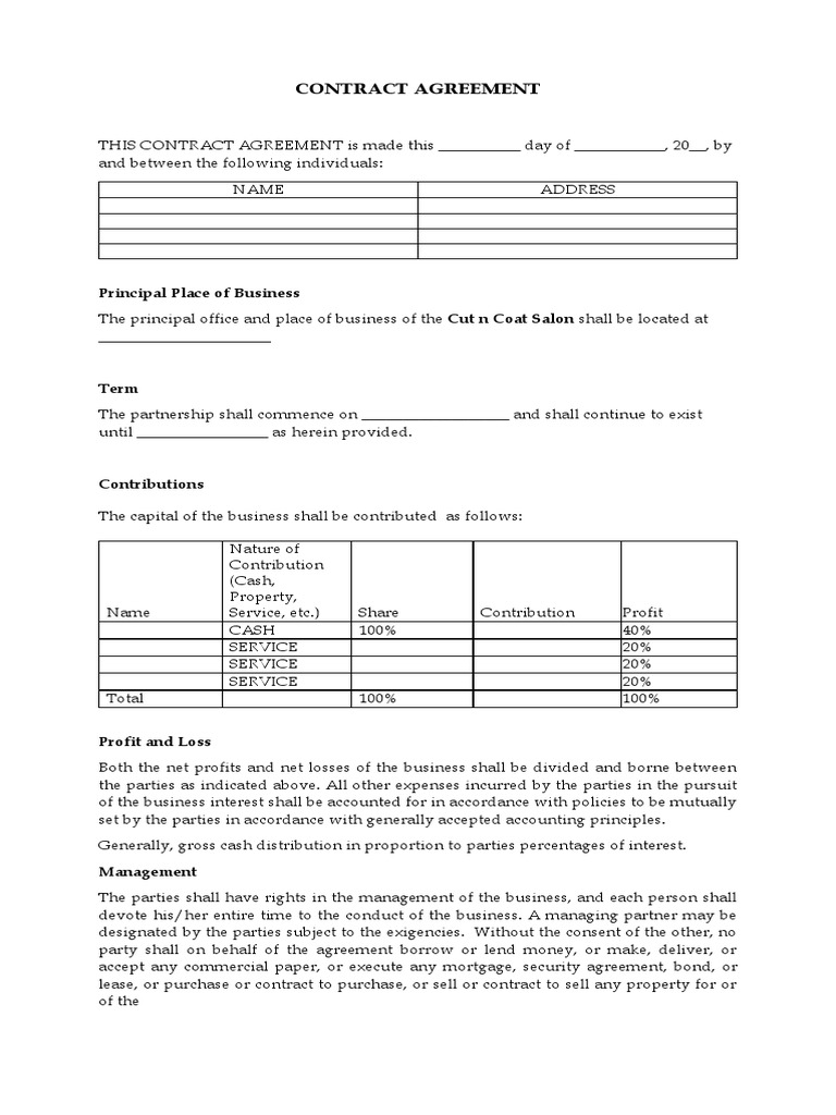Contract Agreement | PDF
