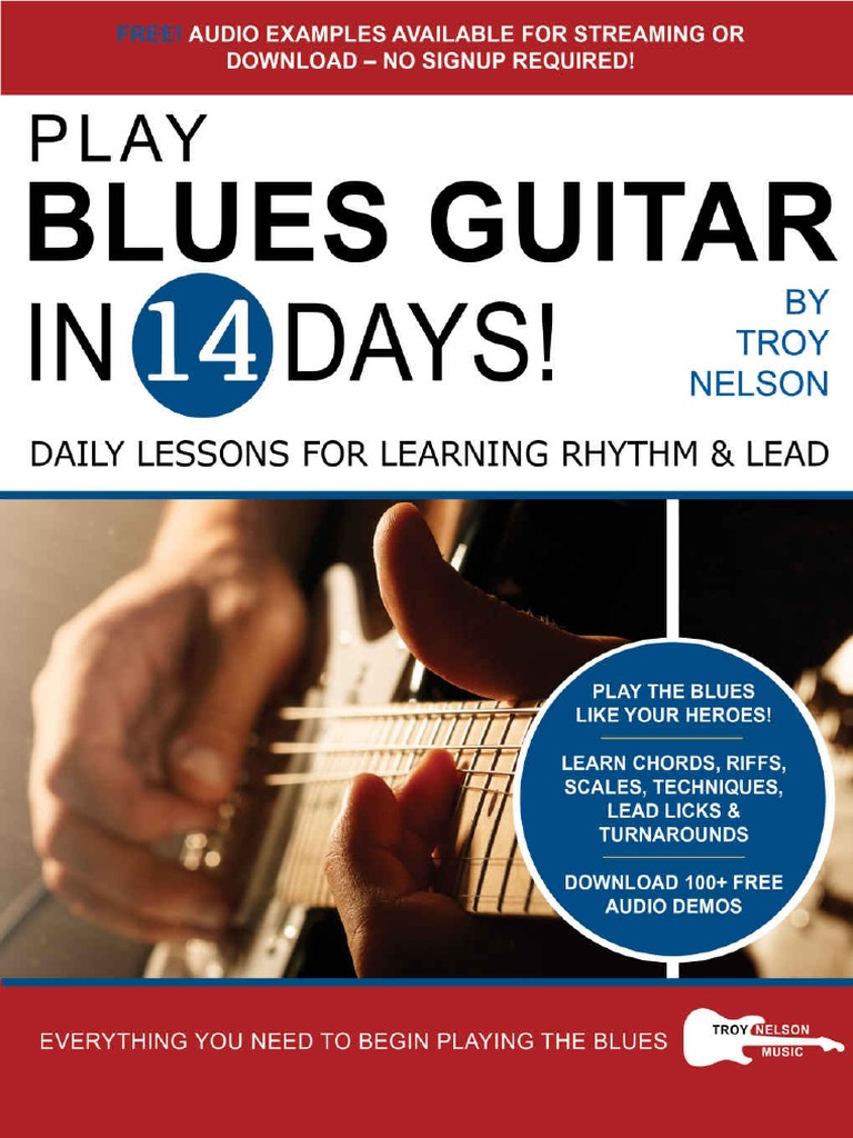 PLAY BLUES GUITAR IN 14 DAYS - Daily Lessons For Learning Blues Rhythm ...
