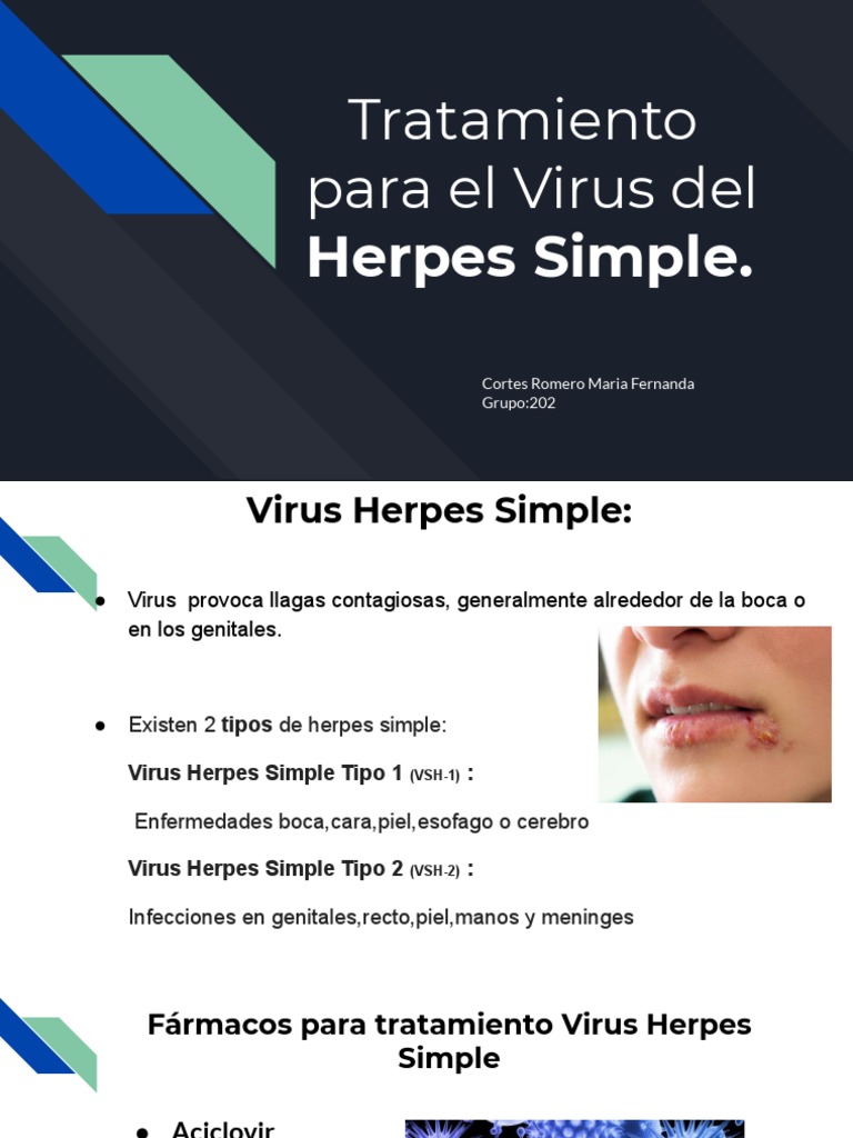 Tratamiento del Virus Herpes Simple | PDF | Herpes Simple | Medicina ...