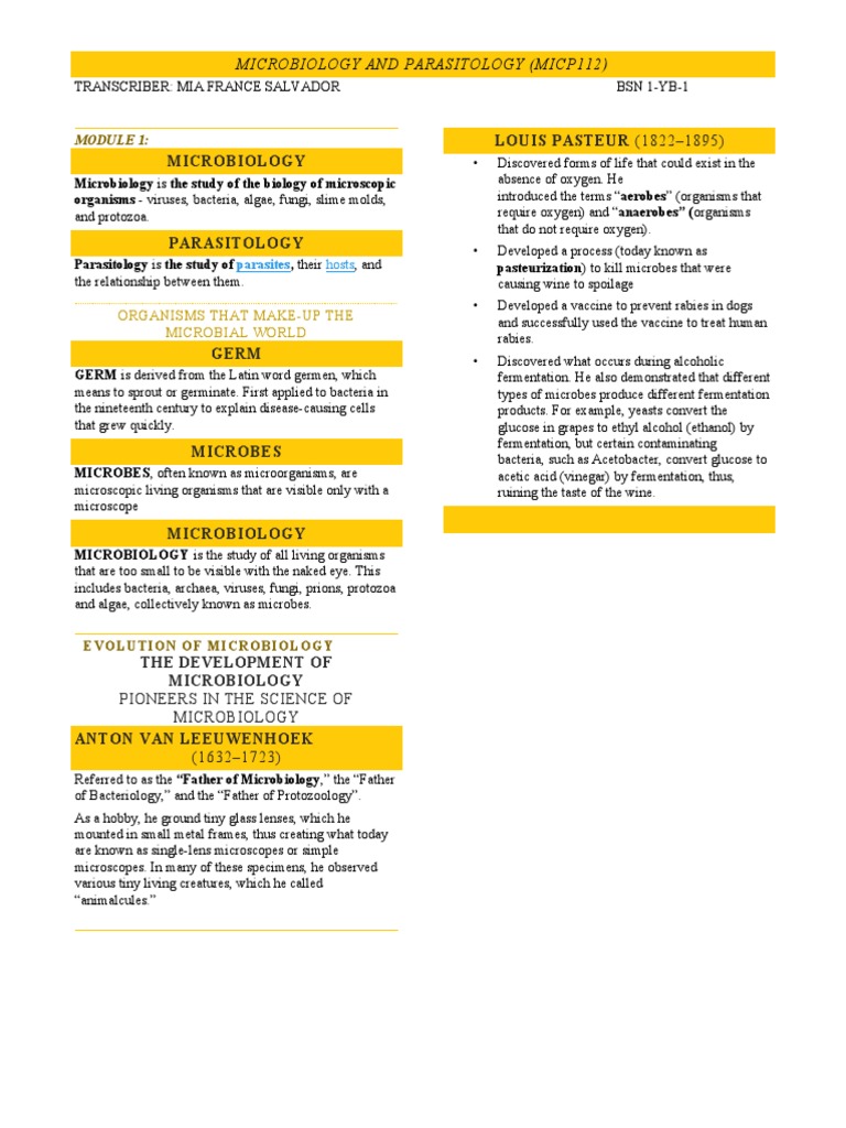 Module 1 | PDF | Microorganism | Microbiology Module 1 | PDF | Microorganism | Microbiology
