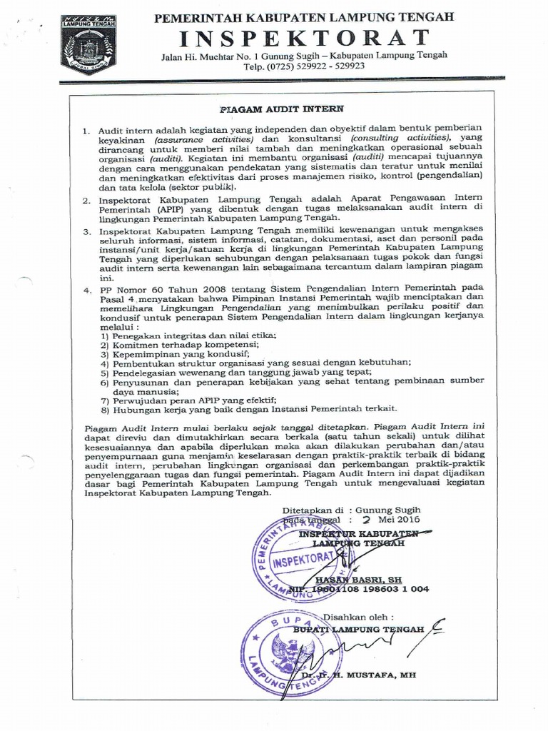 Piagam Audit Intern | PDF Piagam Audit Intern | PDF