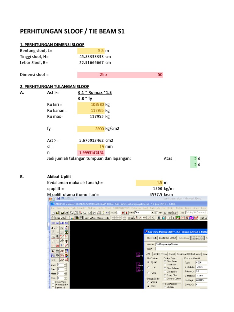 DESIGN OF TIE BEAMS | PDF