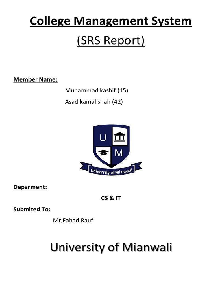 College Management System SRS Report | PDF | Databases | User (Computing)