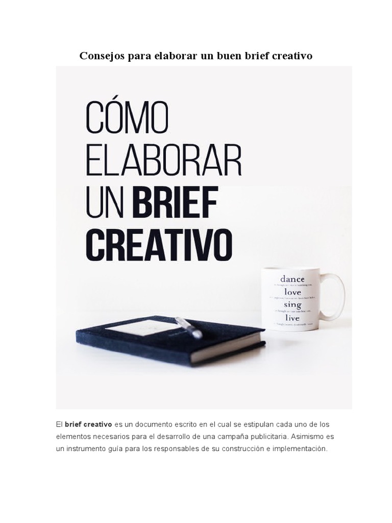 Guía para Crear un Brief Creativo | PDF