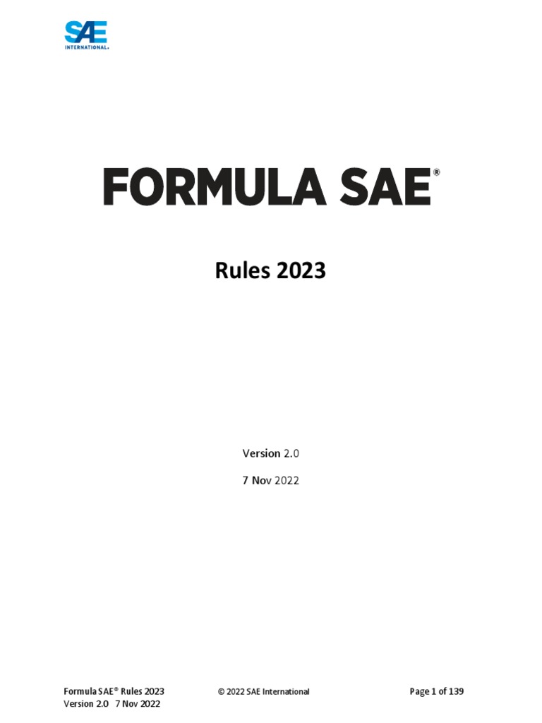 FSAE Rules 2023 V2 | PDF | Electric Vehicle | Transport