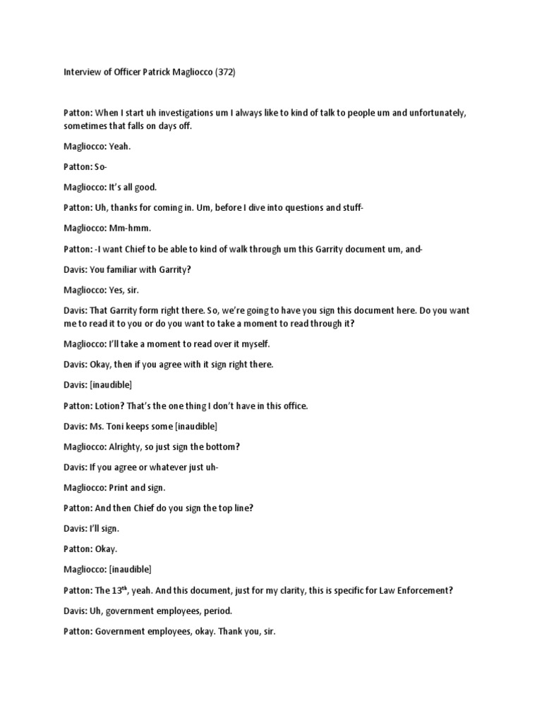 Transcript - Patrick Magliocco - Part 1 | PDF | Cognitive Science