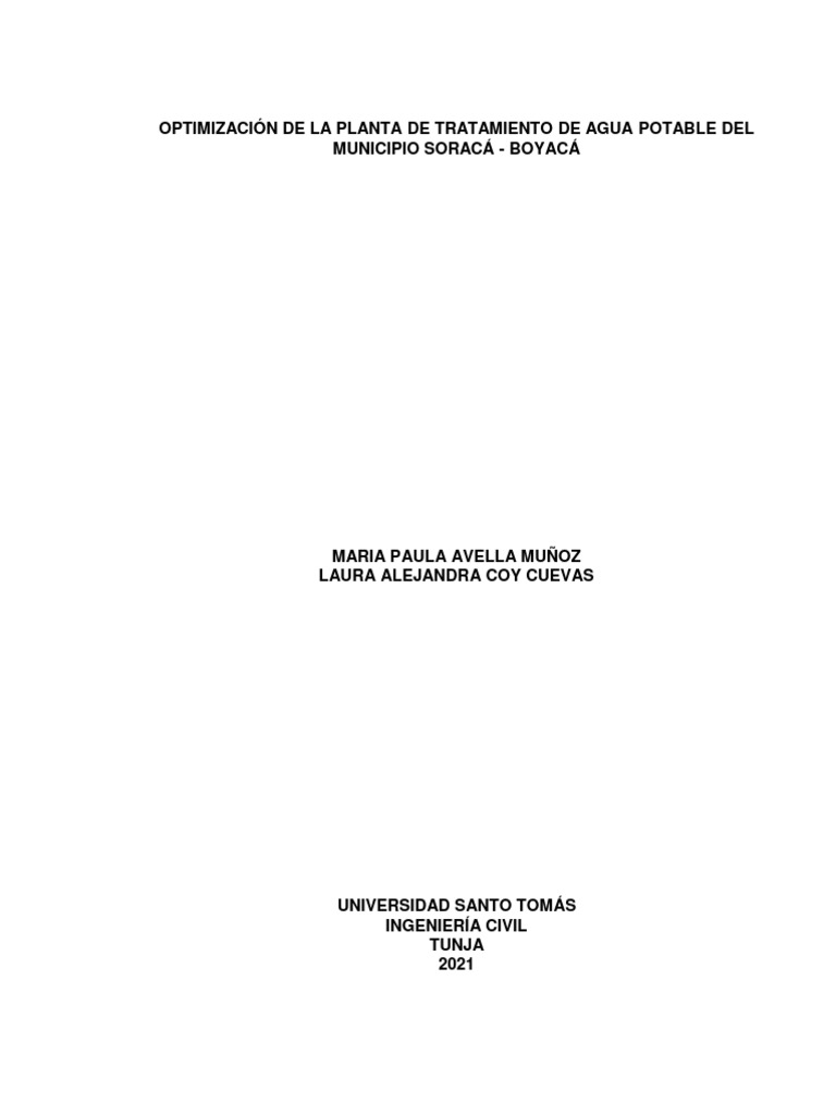 2021 Paula Avella Laura Coy | PDF | Filtración | Agua