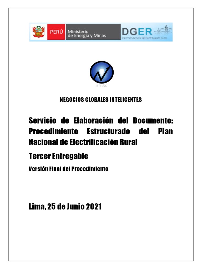 TercerEntregable InformeFinal PNER 25JUN2021 Entregado | PDF ...