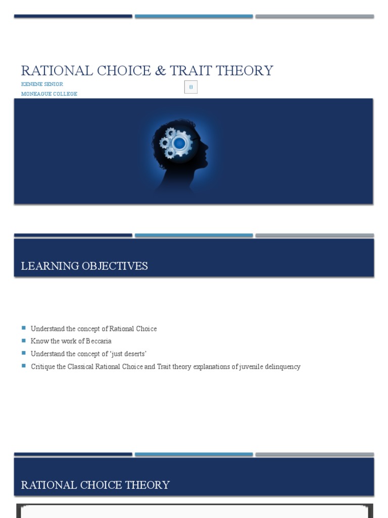 RATIONALE CHOICE & Amp Trait Theory | PDF | Mental Disorder | Id