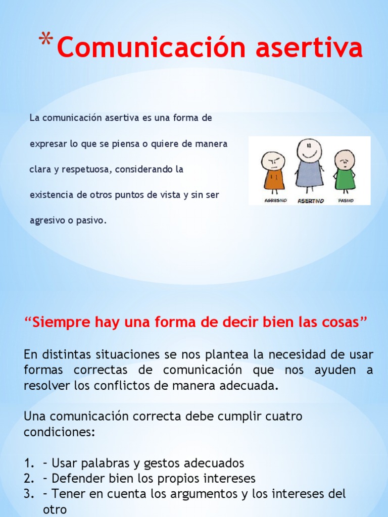 Comunicación Asertiva | PDF