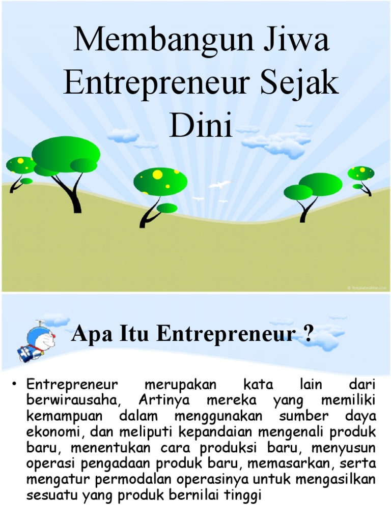 Membangun Jiwa Kewirausahaan sejak Dini | PDF