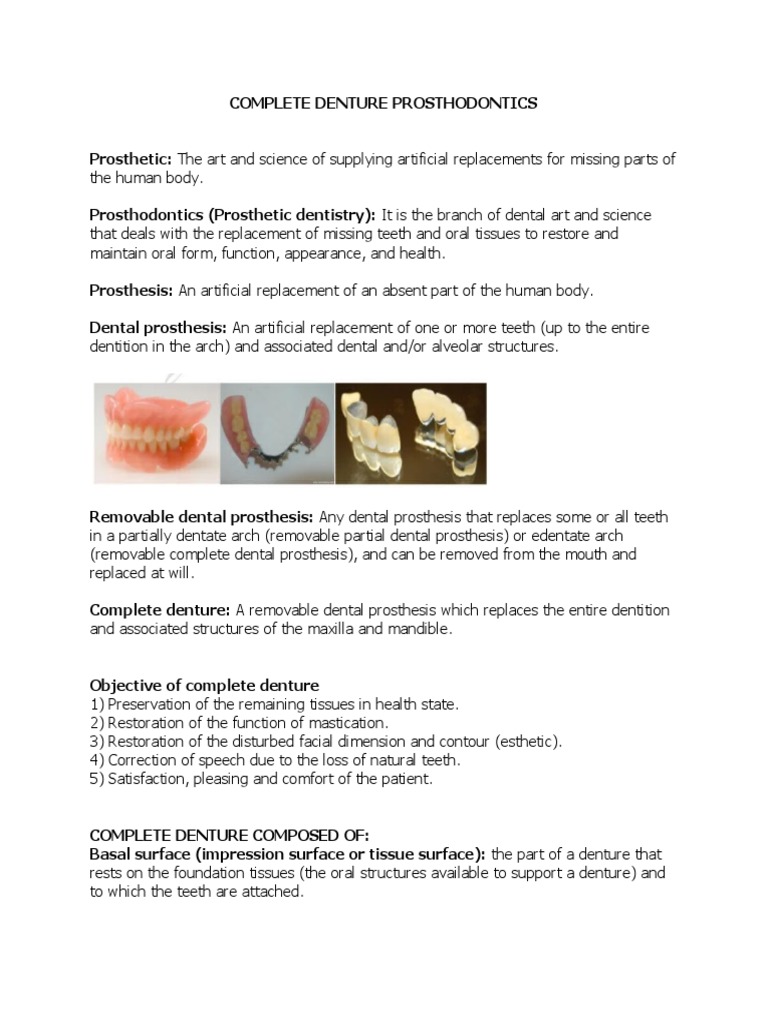 Complete Denture Essentials | PDF | Dentures | Lip