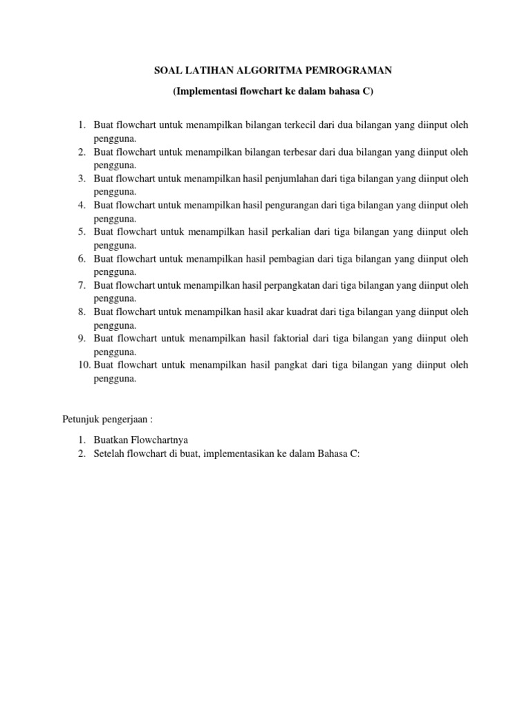 Soal Latihan Algoritma Pemrograman | PDF | Komputer