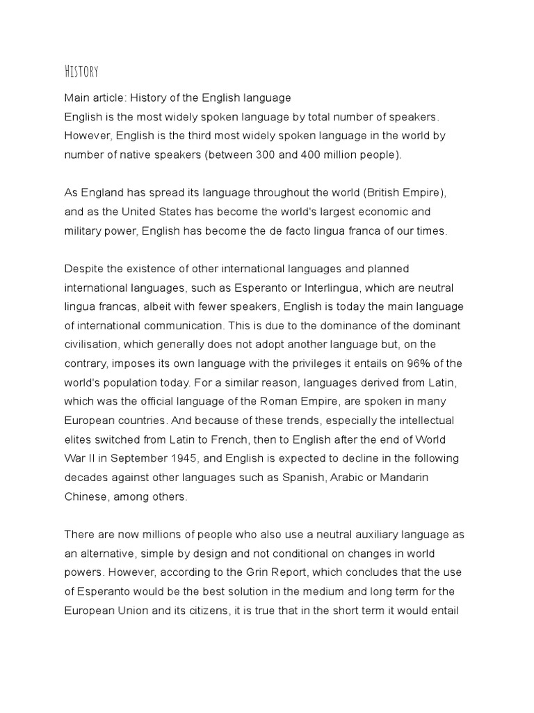 Evolution of the English Language | PDF