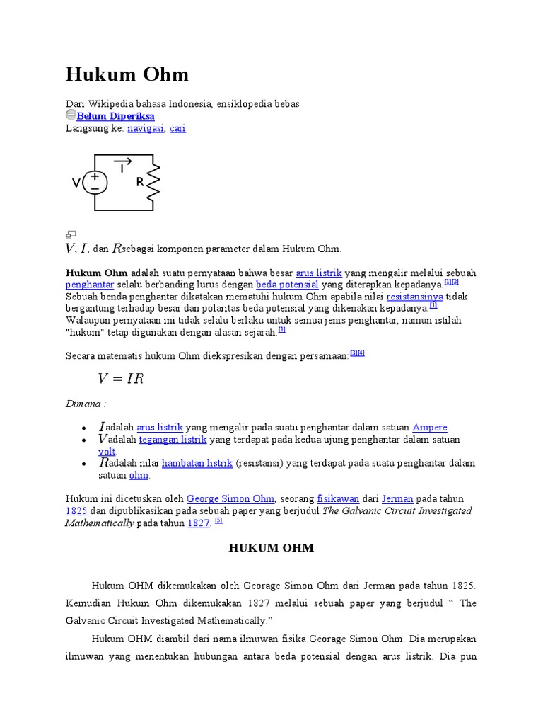 Hukum Ohm | PDF