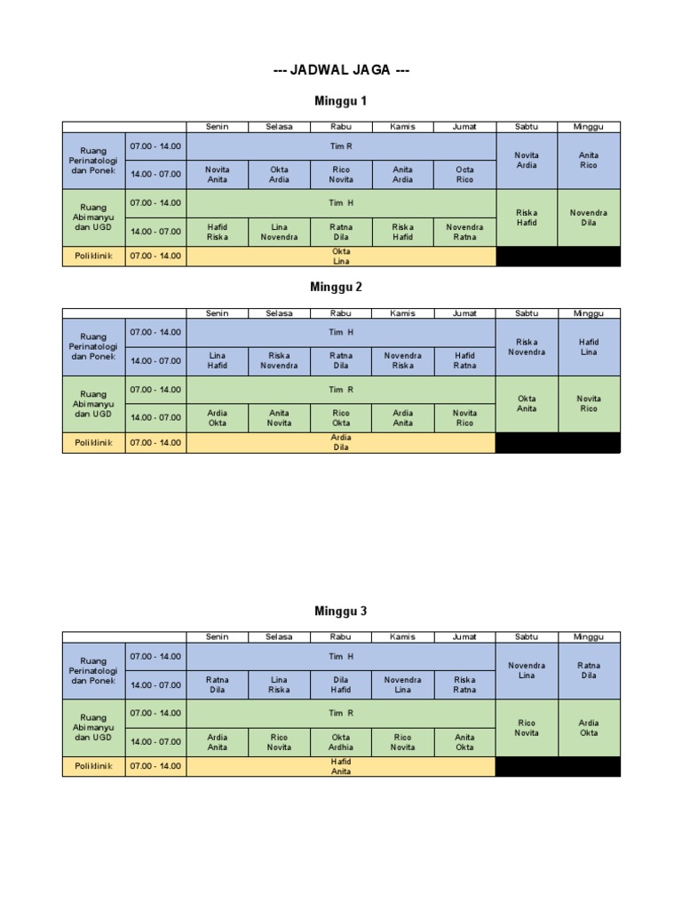 Jadwal Stase Anak FIXX | PDF