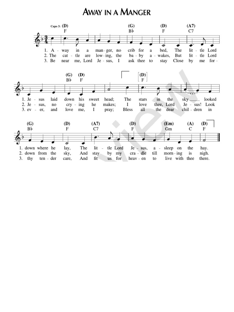 Away in A Manger | PDF