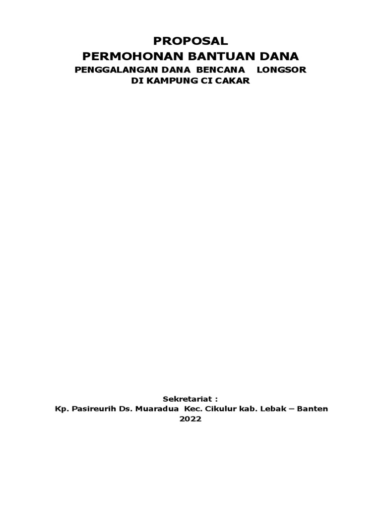 Contohproposal - Id - Contoh Proposal Permohonan Bantuan Korban Bencana ...