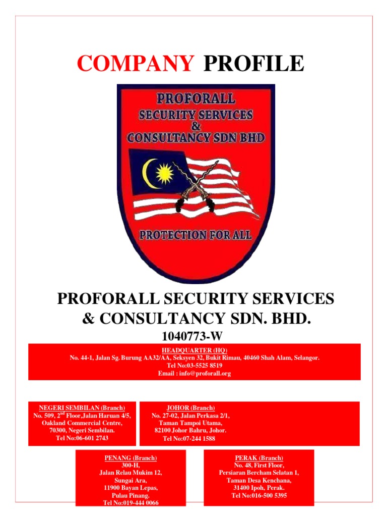Proforall Company Profile v10 2022 | PDF | Security Guard | Risk