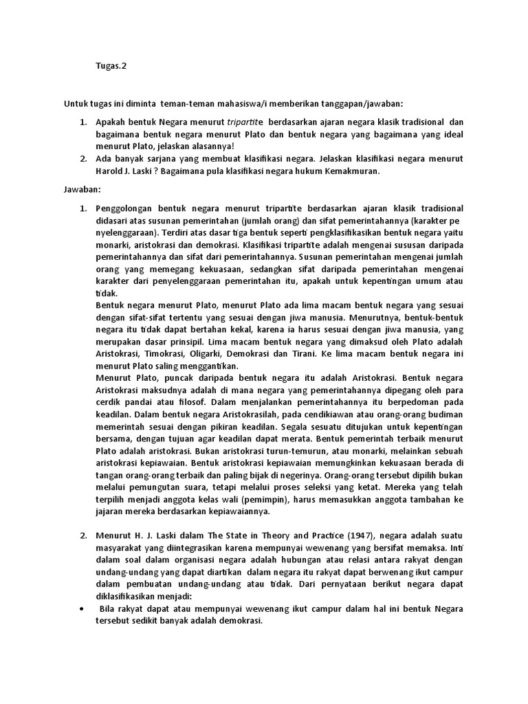 Tugas 2 Ilmu Negara | PDF | Politik | Ilmu Sosial