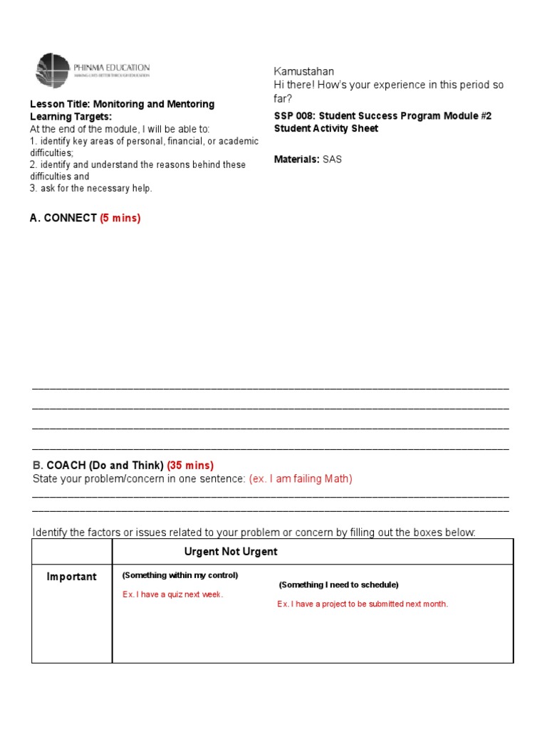1 SSP 008 - Module 2 - Monitoring Mentoring - SAS | PDF