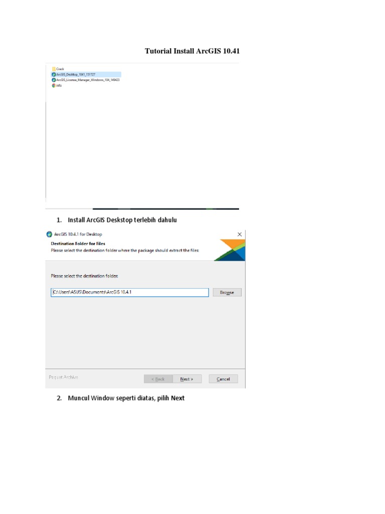 Tutorial Install ArcGIS 10.4 | PDF | Komputer