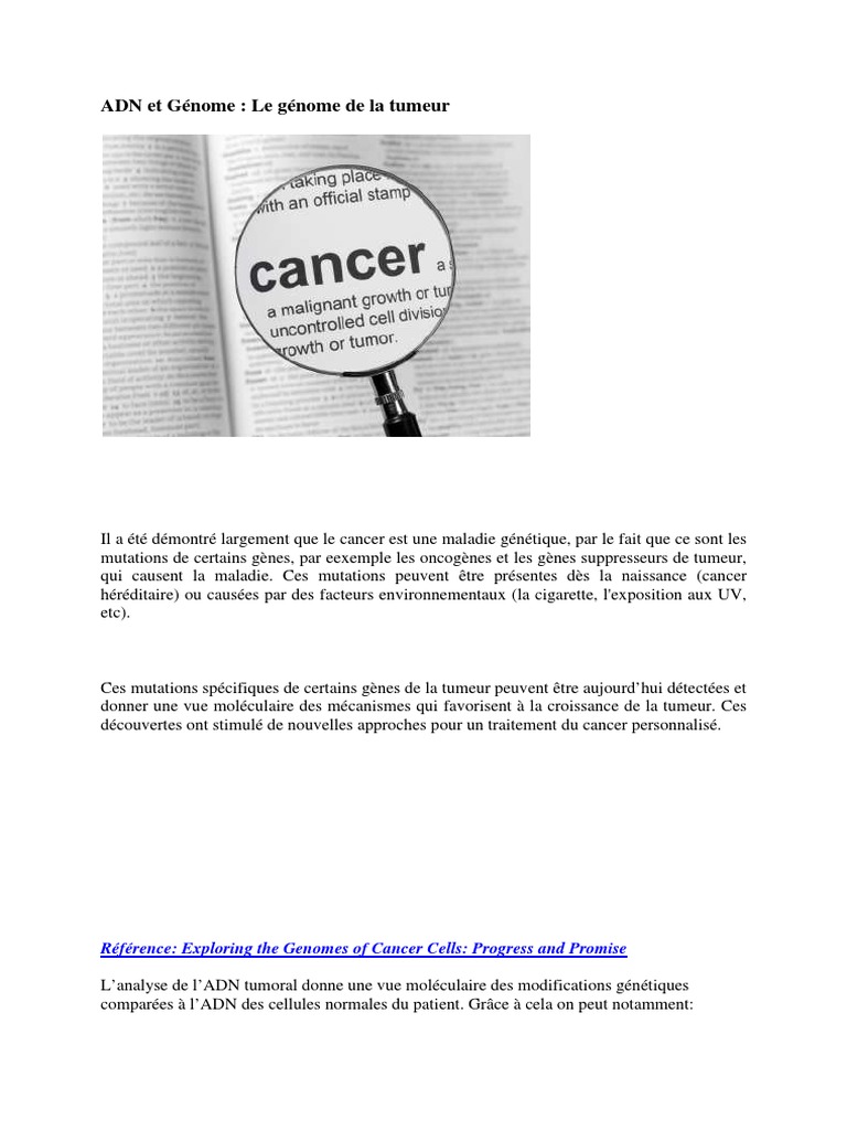 Modalités D'interaction Avec Des SADM | PDF | Cancer | Séquençage de l'ADN