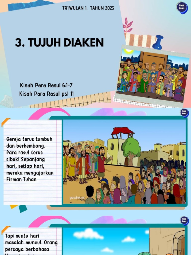 Khotbah Anak Triwulan I-2023, Sabat 3 - TUJUH DIAKEN | PDF
